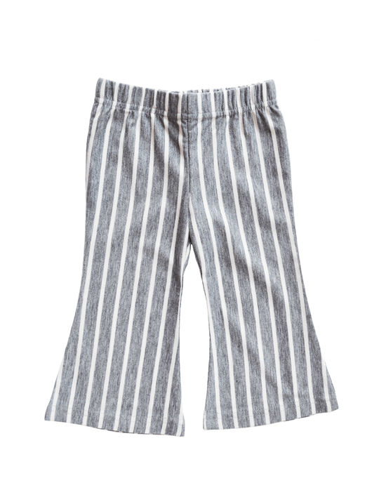 BOHO BELL BOTTOMS - GRAY & WHITE STRIPE – Jo Jo's Closet